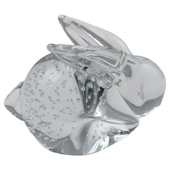 Handmade | Other | Vintage Bubble Infused Art Glass Bunny Rabbit ...